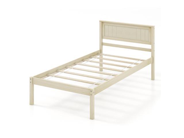 Click here for SlickBlue Twin/Full Size Wooden Bed Frame with Hea... prices