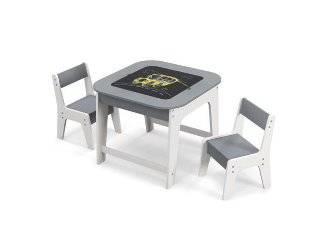 Click here for SlickBlue Kids Table and Chairs Set with Double-si... prices