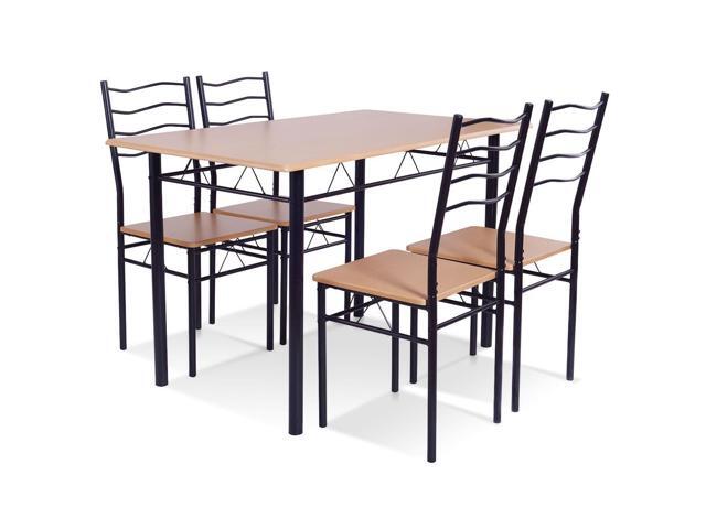 Click here for SlickBlue 5 Pieces Wood Metal Dining Table Set wit... prices