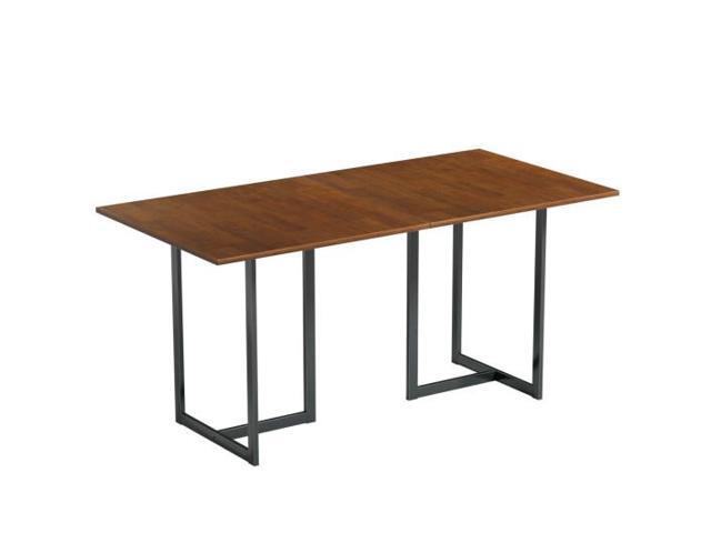 Click here for SlickBlue Metal Frame Wood Top Console Dining Tabl... prices