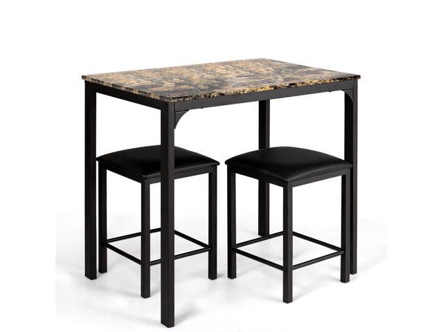 Click here for SlickBlue 3 Piece Counter Height Dining Set Faux M... prices