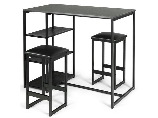 Click here for SlickBlue 3 pcs Dining Set with Faux Marble Top Ta... prices