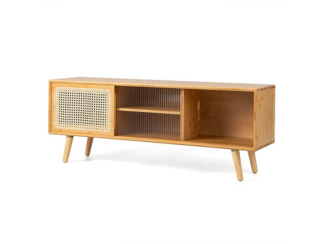 Click here for SlickBlue Modern TV Stand with Rattan Glass Slidin... prices