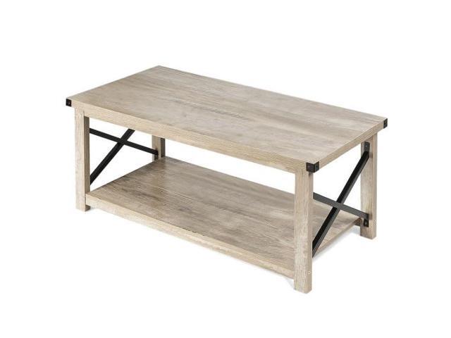 Click here for SlickBlue Rustic Accent Coffee Table Metal X Shape... prices