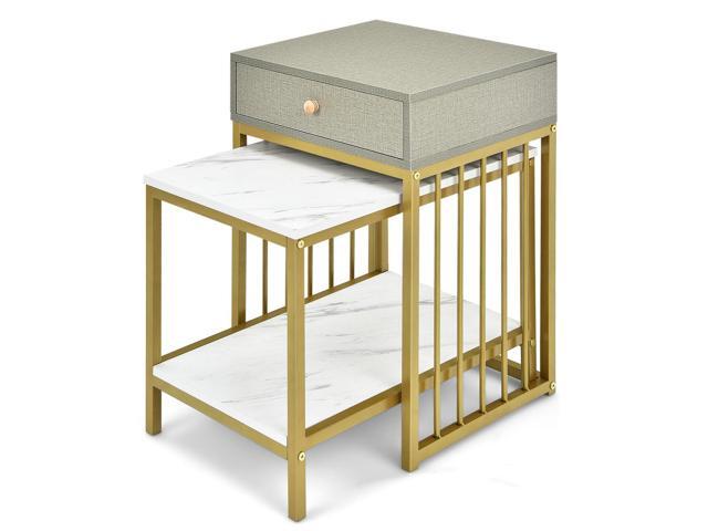 Click here for SlickBlue 2 Pieces Modern Nesting Coffee Table Set... prices