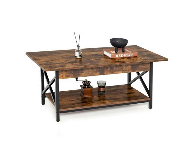 Click here for SlickBlue 2-Tier Industrial Rectangular Coffee Tab... prices