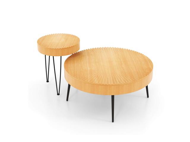 Click here for SlickBlue 2 Set of Wooden Coffee Table with Metal... prices