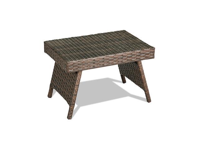 Click here for SlickBlue Folding PE Rattan Side Coffee Table Pati... prices