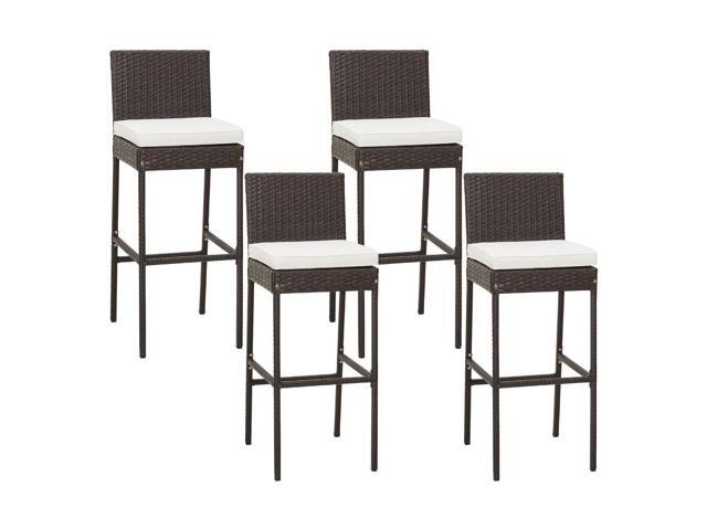 Click here for SlickBlue 4 Pieces Patio Wicker Barstools with Sea... prices