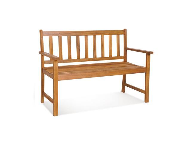 Click here for SlickBlue 2-Person Outdoor Acacia Wood Bench with... prices