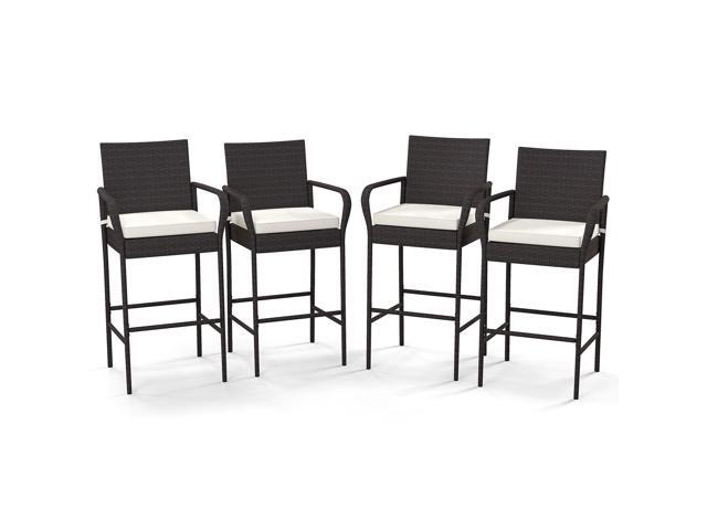 Click here for SlickBlue 4 Pieces Outdoor PE Rattan Cushioned Bar... prices