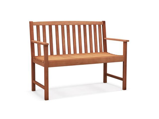 Click here for SlickBlue 2-Seat Patio Wood Bench with Cozy Armres... prices