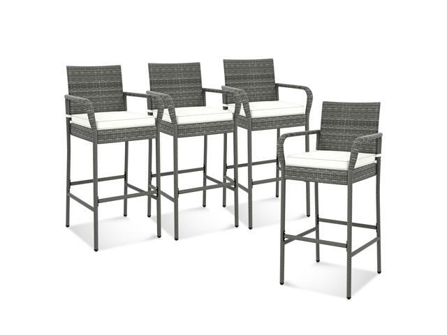Click here for SlickBlue All Weather PE Rattan Bar Chairs Set of... prices