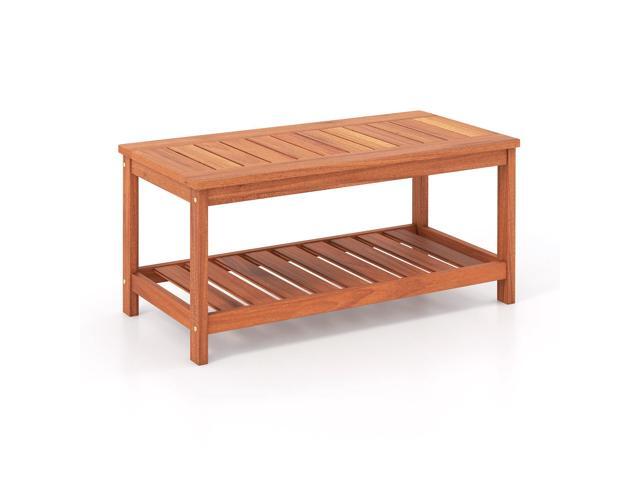 Click here for SlickBlue 2-Tier Patio Coffee Table with Slatted T... prices