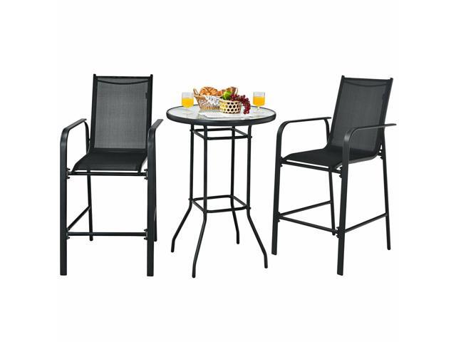 Click here for SlickBlue 3 Pieces Outdoor Patio Bar Table Stool S... prices