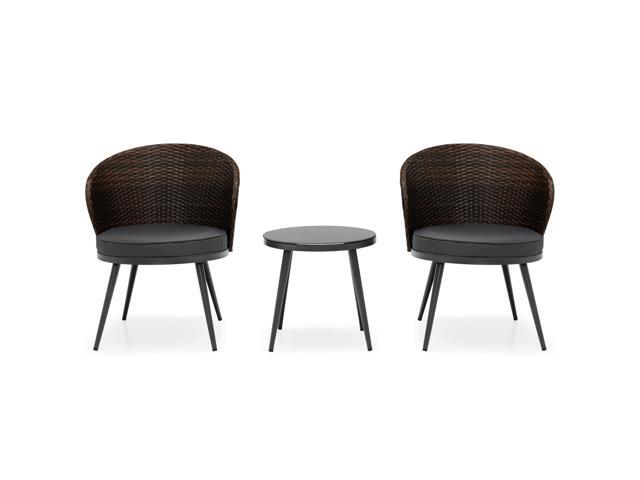 Click here for SlickBlue 3 Pieces Patio Rattan Bistro Set with 2... prices