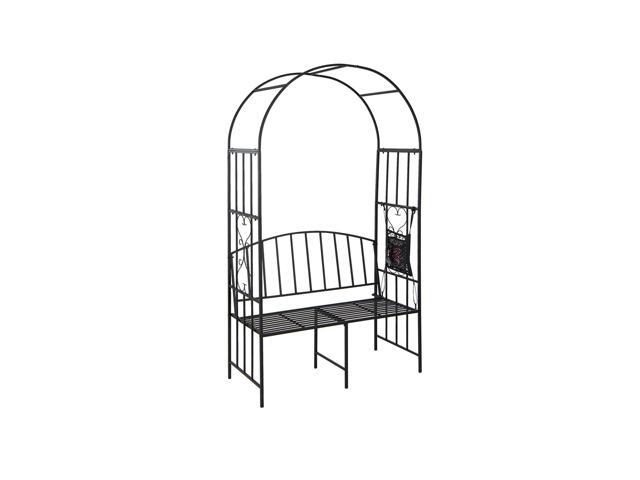 Click here for SlickBlue Steel Garden Arch with 2-Seat Bench prices