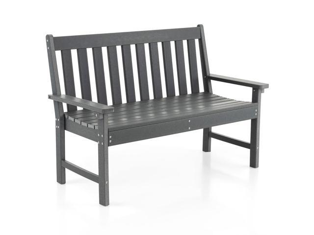 Click here for SlickBlue 52 Inch All-Weather HDPE Outdoor Bench w... prices