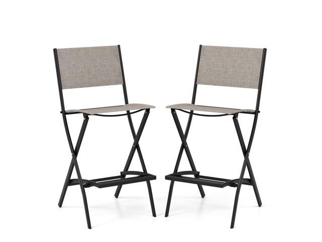 Click here for SlickBlue Folding Bar Stools Set of 2 Backrest Hum... prices