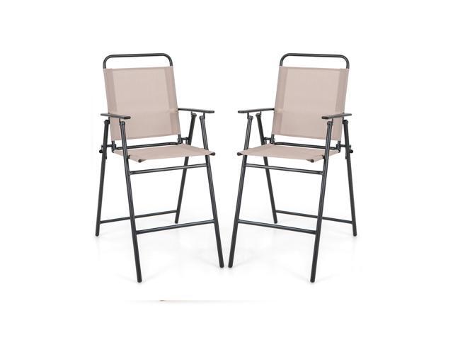Click here for SlickBlue Set of 2 Patio Folding Bar-Height Chairs... prices