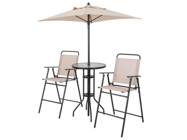 Click here for SlickBlue 4 Pieces Outdoor Bar Set with Umbrella-B... prices