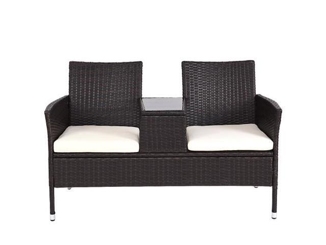 Click here for SlickBlue Outdoor Patio Rattan Cushioned Chat Set prices