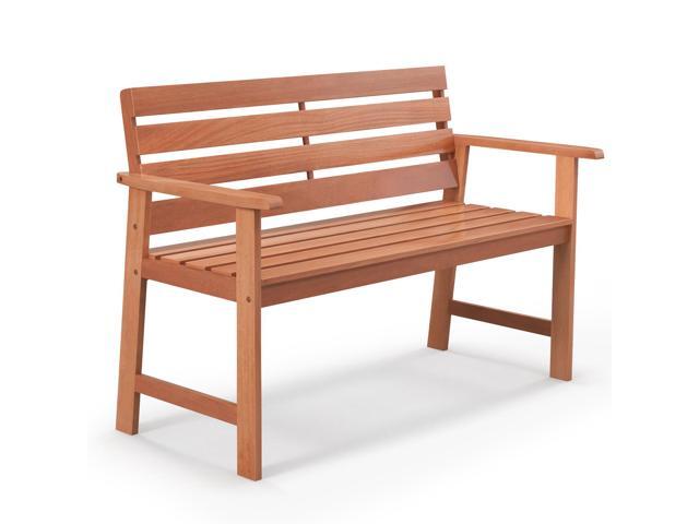Click here for SlickBlue Patio Hardwood Bench Wood 2-Seat Chair w... prices