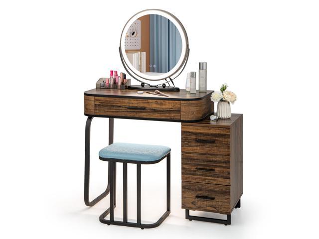 Click here for SlickBlue Vanity Table Set with 3-Color Lighted Mi... prices