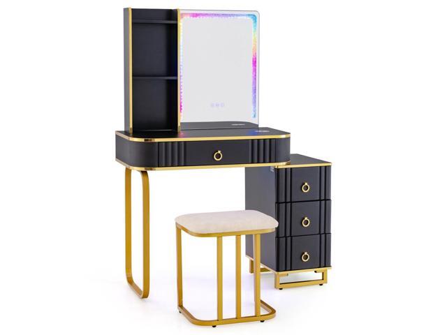 Click here for SlickBlue Vanity Table Set with RGB LED Lights and... prices