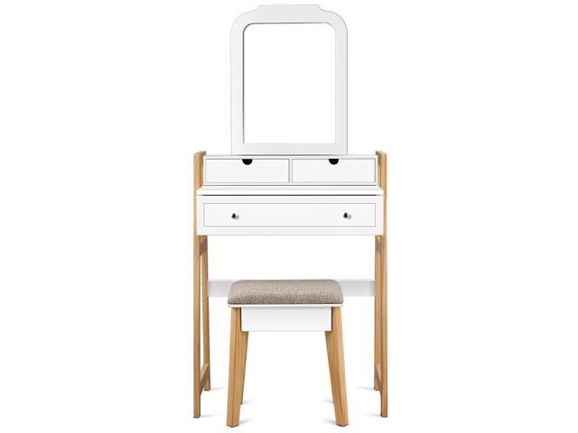 Click here for SlickBlue Vanity Table Set with Cushioned Stool an... prices