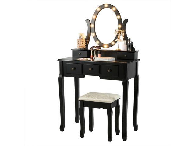 Click here for SlickBlue 5 Drawers Vanity Table Stool Set with 12... prices