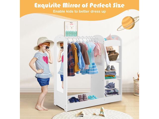 Click here for SlickBlue Kids Dress Up Storage with Mirror-White prices