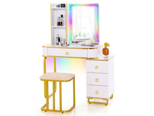 Click here for SlickBlue Vanity Table Set with RGB LED Lights and... prices