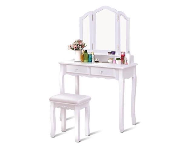 Click here for SlickBlue Tri Folding Mirror Vanity Table Stool Se... prices