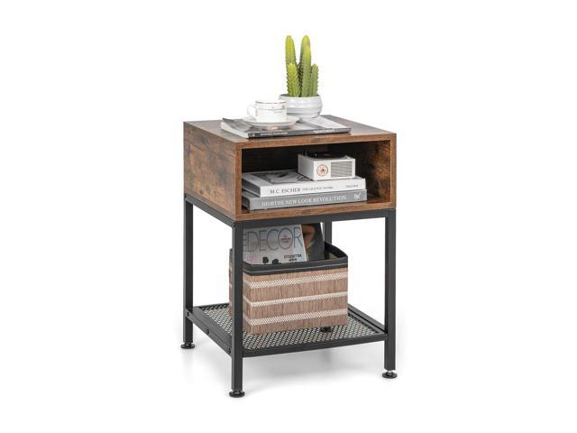 Click here for SlickBlue Industrial Nightstand End Side Table wit... prices