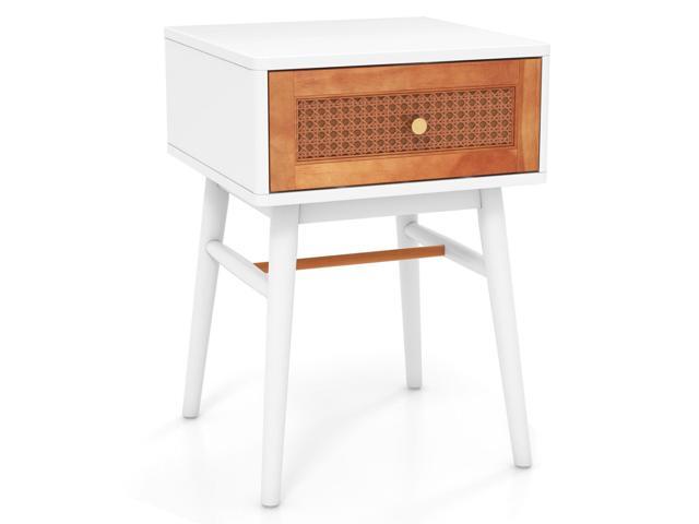 Click here for SlickBlue 1-Drawer Modern Bedside Table with Solid... prices