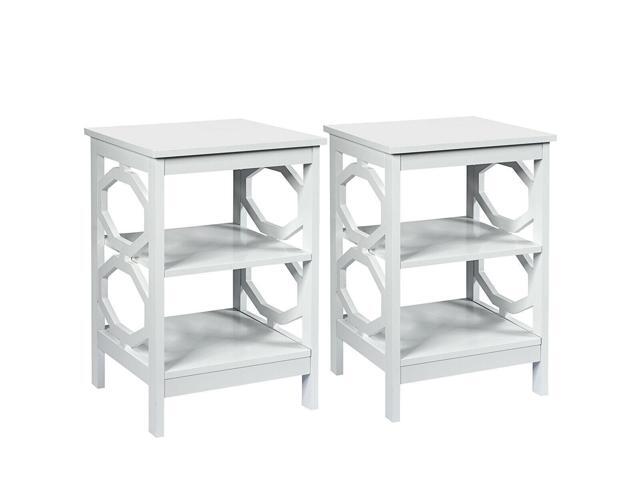 Click here for SlickBlue 2 Pieces 3-tier Nightstand Sofa Side End... prices