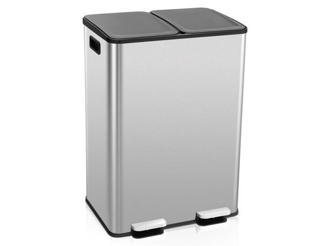 Click here for SlickBlue 2 x 8 Gal Dual Compartment Trash Can prices