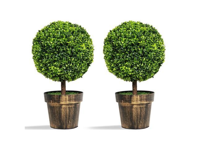 Click here for SlickBlue 2 Pieces 24 Inch Artificial Boxwood Topi... prices