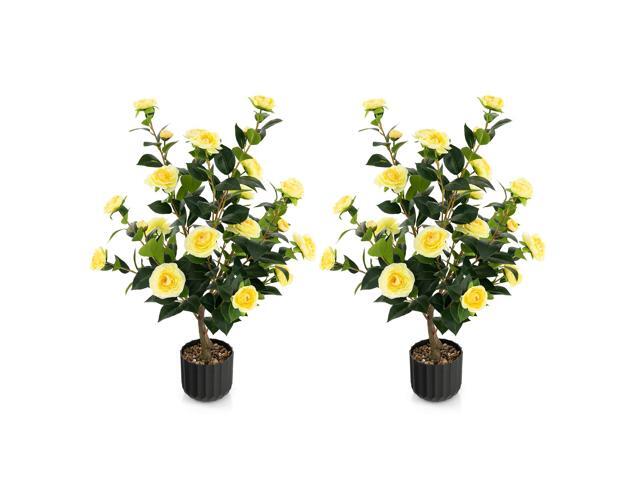 Click here for SlickBlue 38 Inch Artificial Camellia Tree Faux Fl... prices