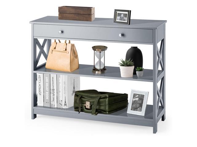 Click here for SlickBlue Console Table 3-Tier with Drawer and Sto... prices