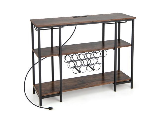 Click here for SlickBlue Industrial Wine Rack Wine Bar Cabinet wi... prices