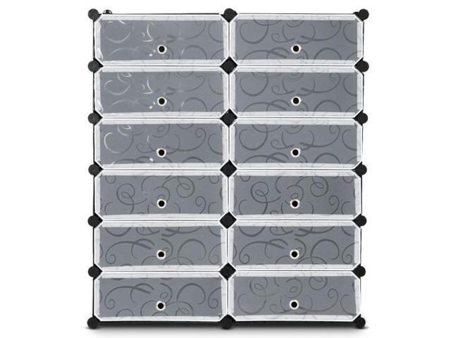 Click here for SlickBlue 12-Cube DIY Portable Plastic Shoe Rack w... prices