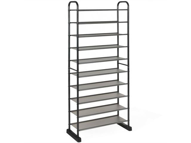 Click here for SlickBlue 10-Tier Free-Standing Metal Frame Shoe R... prices