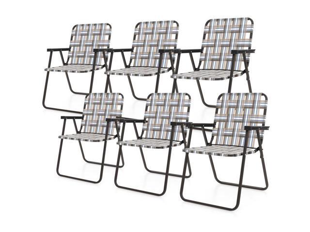 Click here for SlickBlue 6 Pieces Folding Beach Chair Camping Law... prices