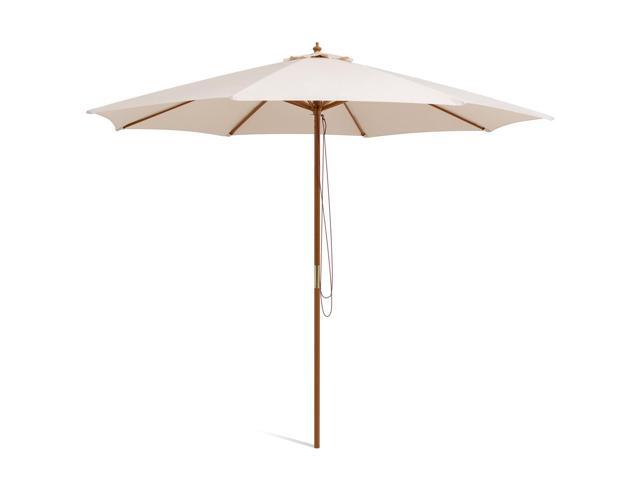 Click here for SlickBlue 10 Feet Patio Umbrella with 8 Wooden Rib... prices