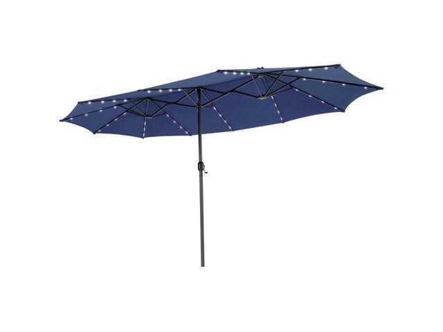 Click here for SlickBlue 15 Feet Twin Patio Umbrella with 48 Sola... prices
