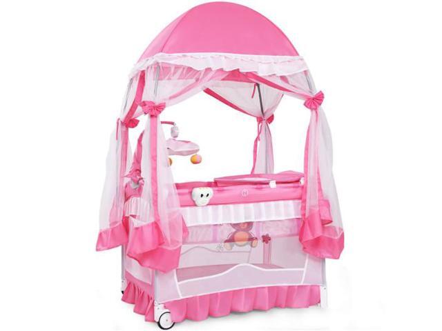 Click here for SlickBlue Portable Baby Playpen Crib Cradle with C... prices