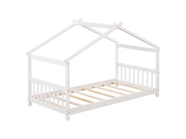 Click here for SlickBlue Twin Size Wooden House Bed with Roof prices