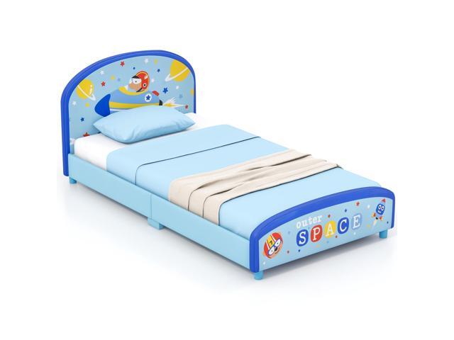 Click here for SlickBlue Wood Upholstered Twin Bed Platform with... prices